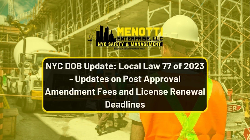 Local Law 77 of 2023_ NYC DOB Updates on Post Approval Amendment Fees ...